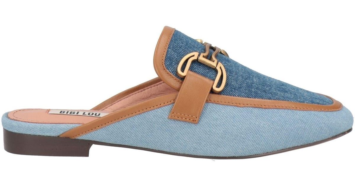 Bibi Lou Mules & Clogs Textile Fibers in Blue | Lyst