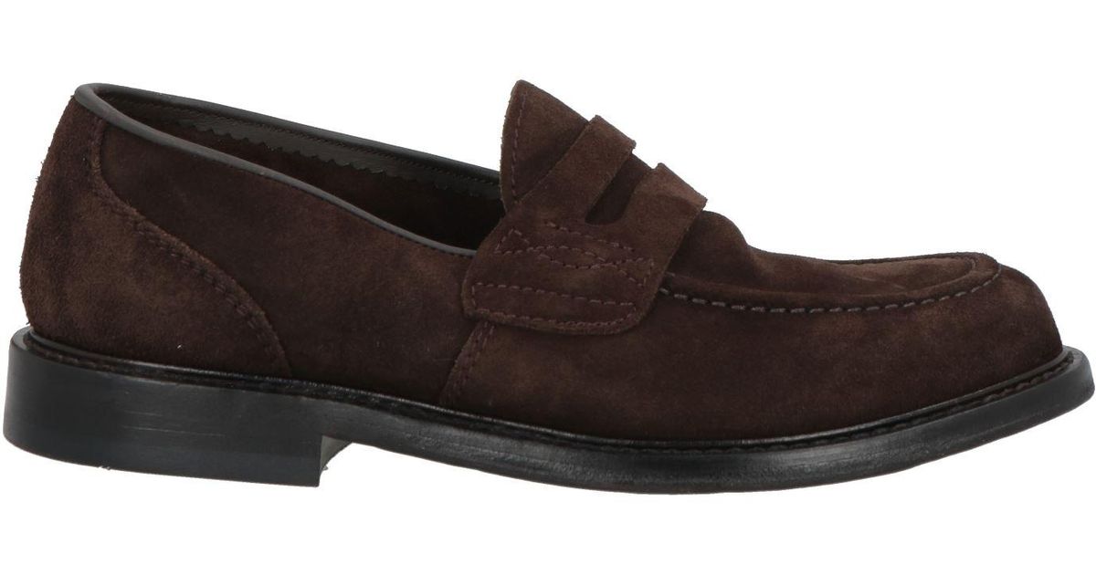 Green George George Dark Loafers Leather in Brown for Men | Lyst