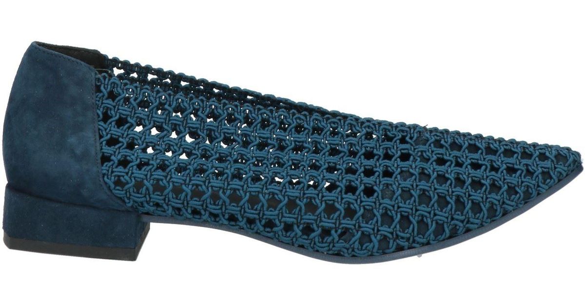 Daniele Ancarani Ballet Flats Textile Fibers, Leather in Blue | Lyst