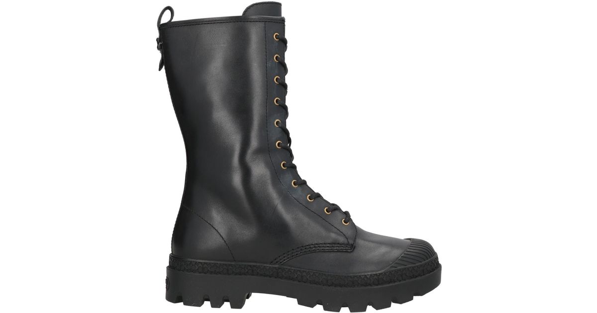 COACH Boot Leather in Black | Lyst