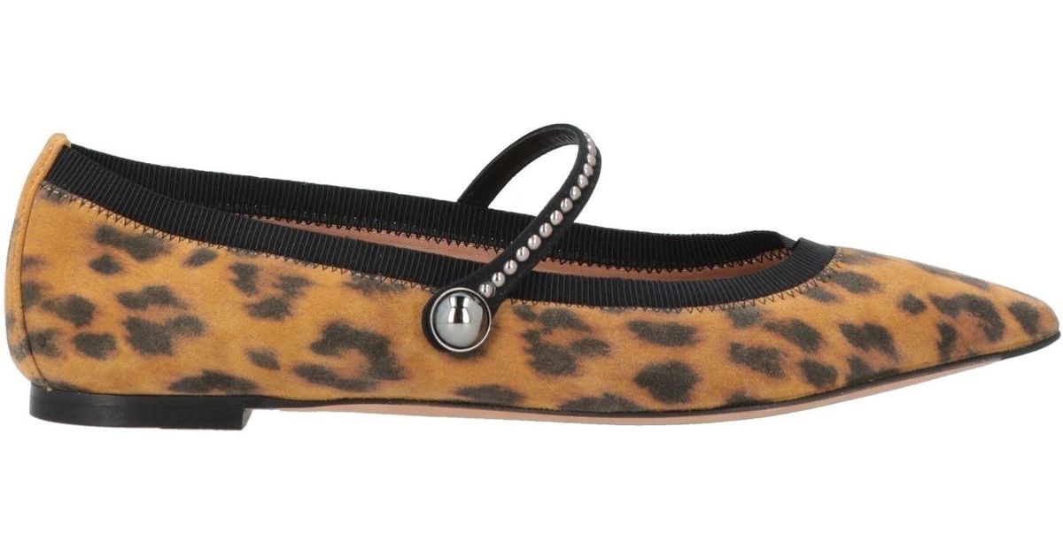 Aquazzura Ballet Flats Textile Fibers, Leather in White | Lyst