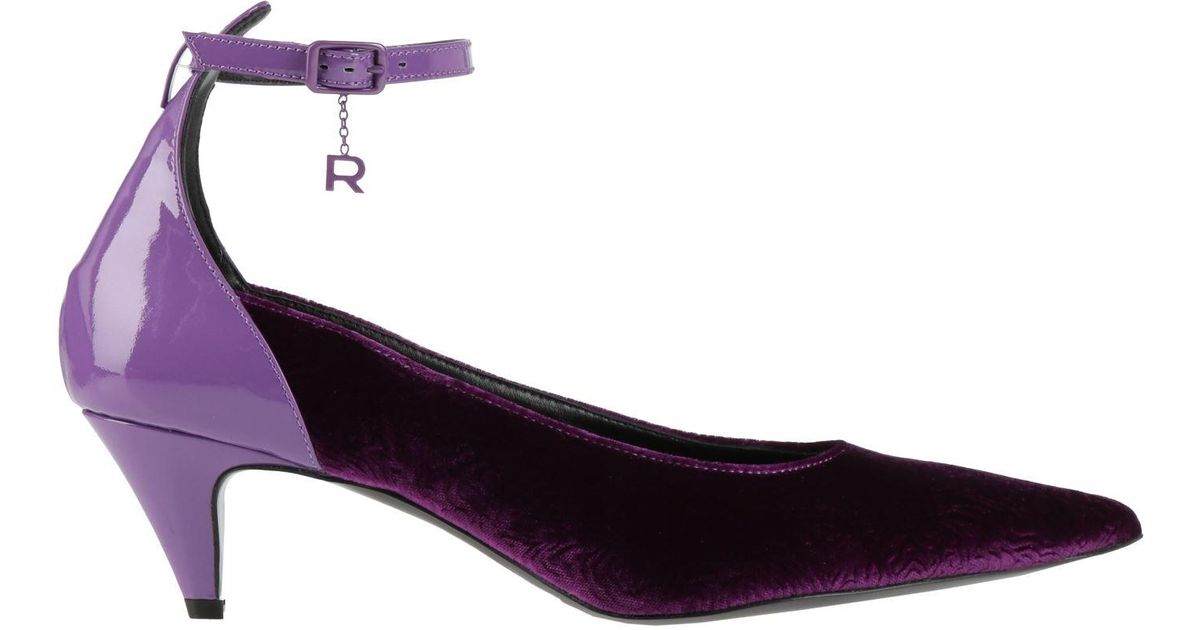 Rochas Pumps Textile Fibers, Leather in Purple | Lyst