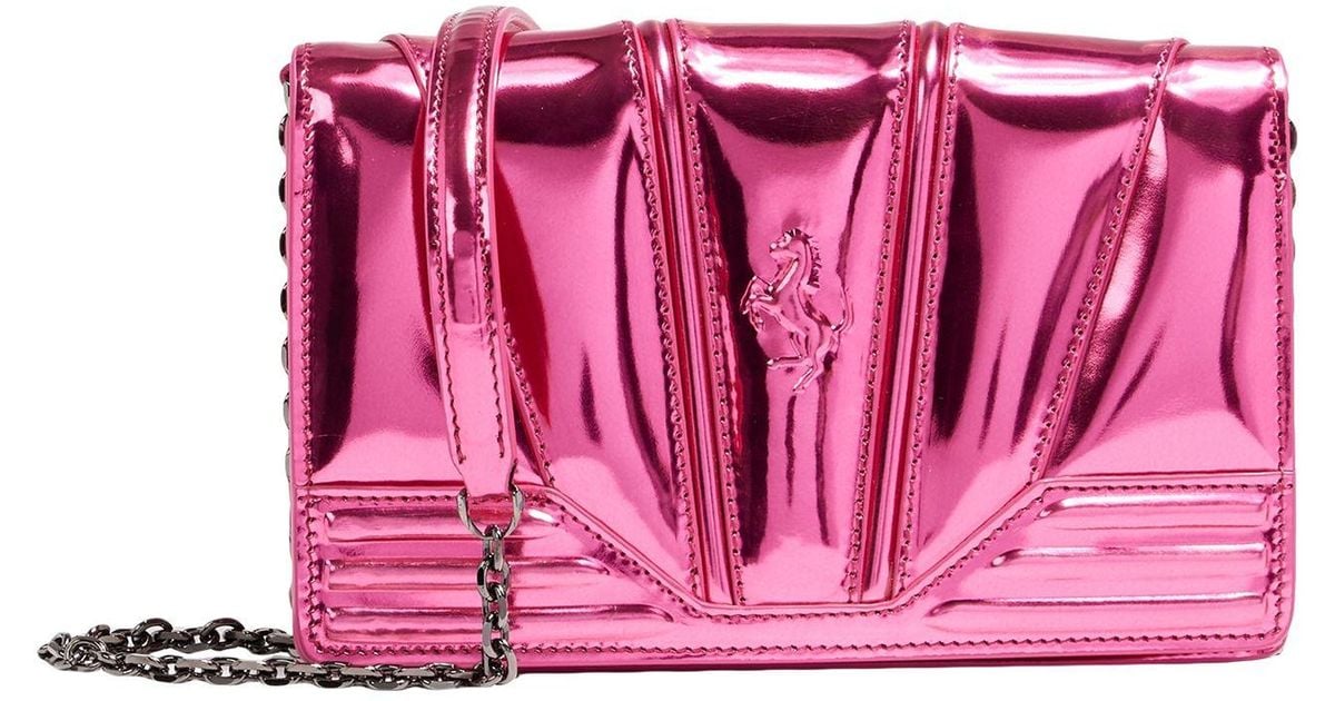 Ferrari Cross-Body Bag Calfskin in Pink | Lyst