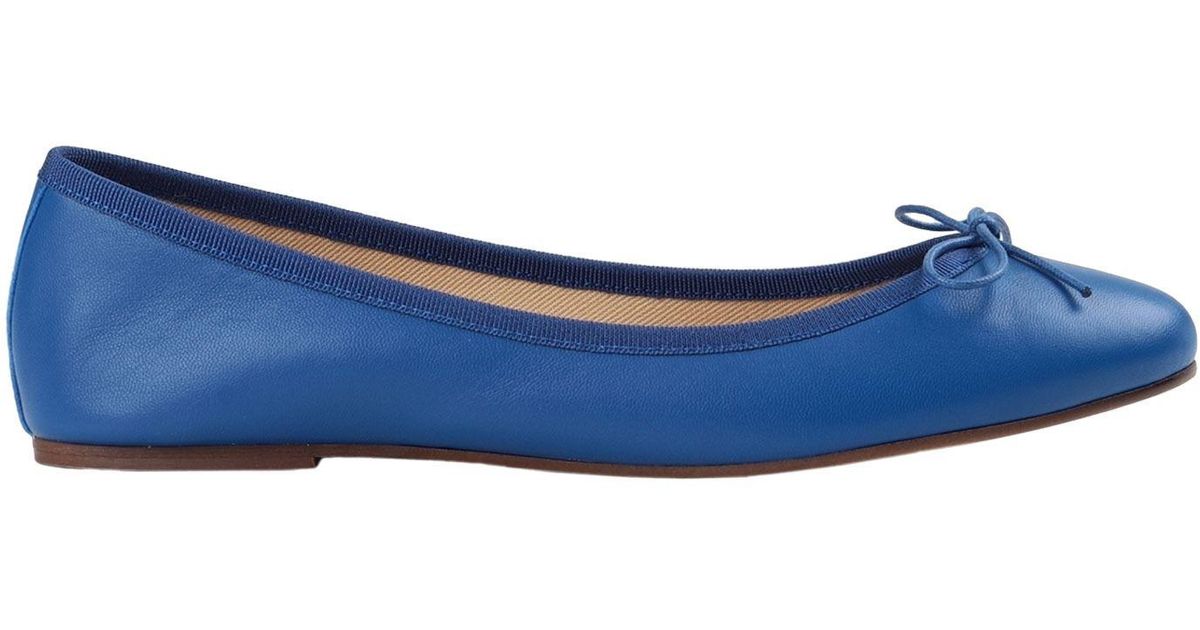 BALLERETTE Colonna Bright Ballet Flats Soft Leather in Blue | Lyst