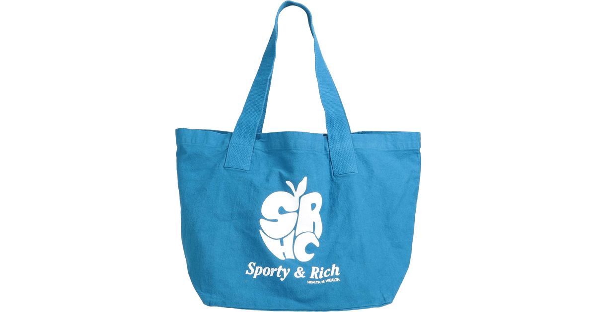 Sporty & Rich Azure Shoulder Bag Textile Fibers in Blue | Lyst