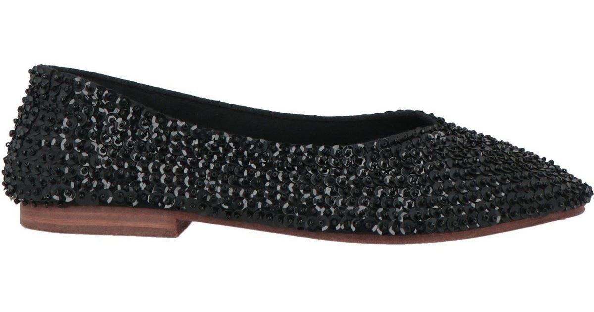 FLAVIA RUGGERI Ballet Flats Textile Fibers in Black | Lyst