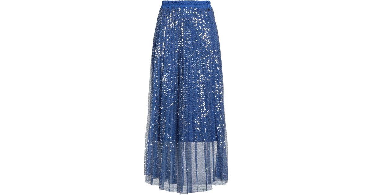 Dixie Bright Maxi Skirt Polyester in Blue | Lyst UK