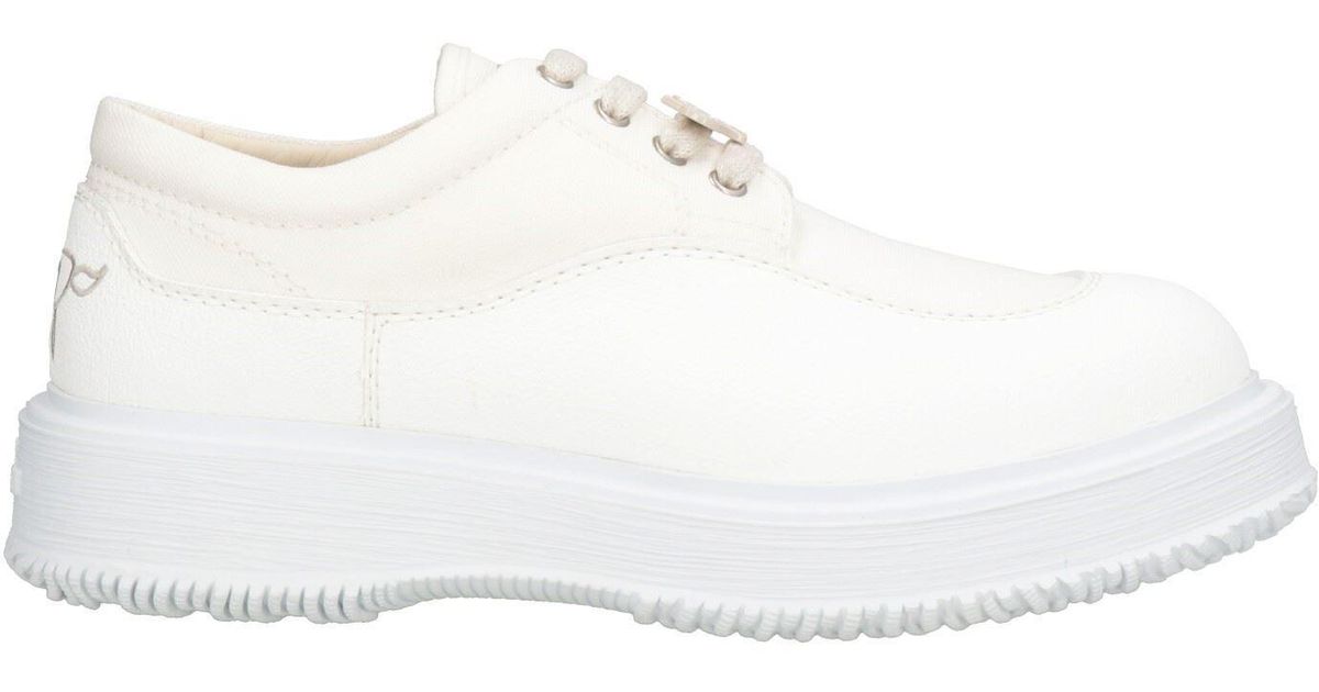 Hogan Lace-Up Shoes Textile Fibers, Synthetisches Material in White for ...