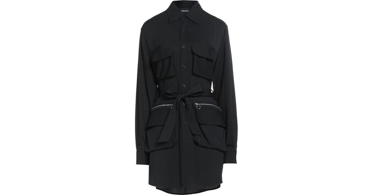 DSquared² Mini Dress Acetate, Silk in Black | Lyst UK