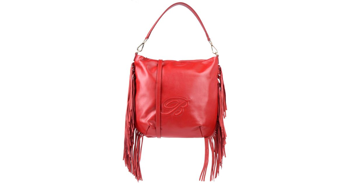 Blumarine Leather Handbag in Brick Red (Red) - Lyst