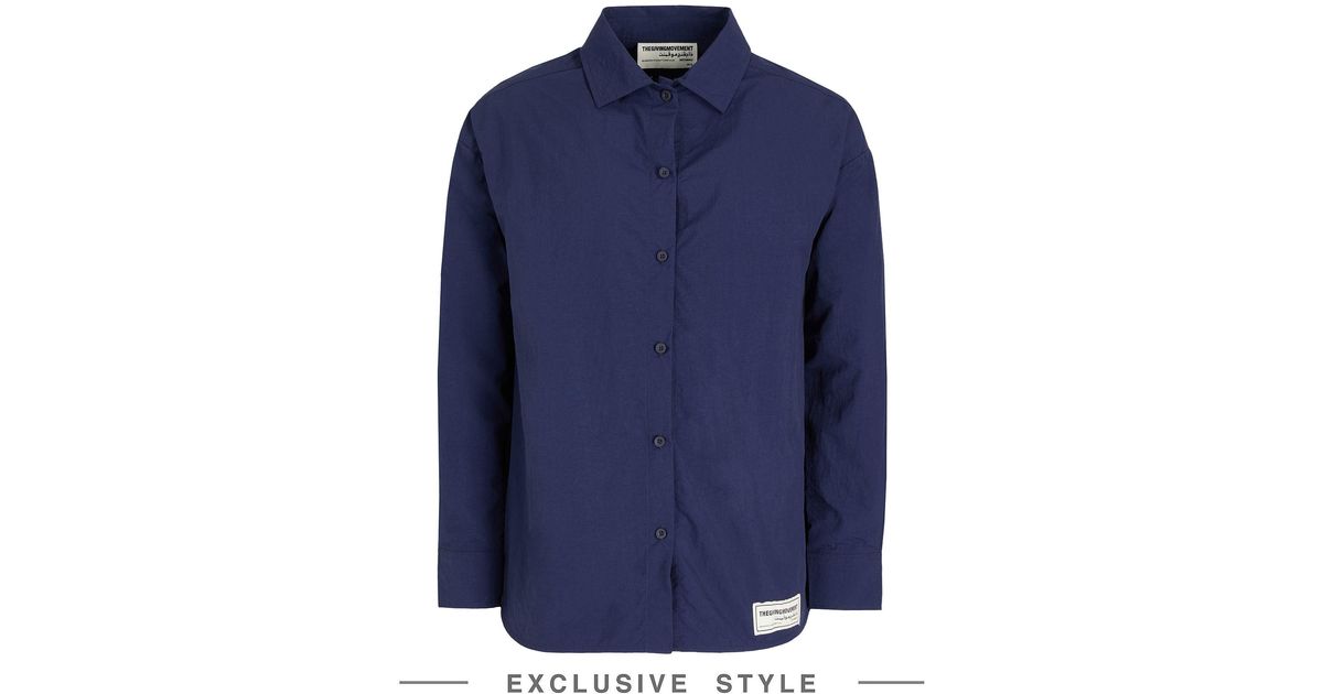THE GIVING MOVEMENT x YOOX Shirt Recycled Nylon in Blue | Lyst UK