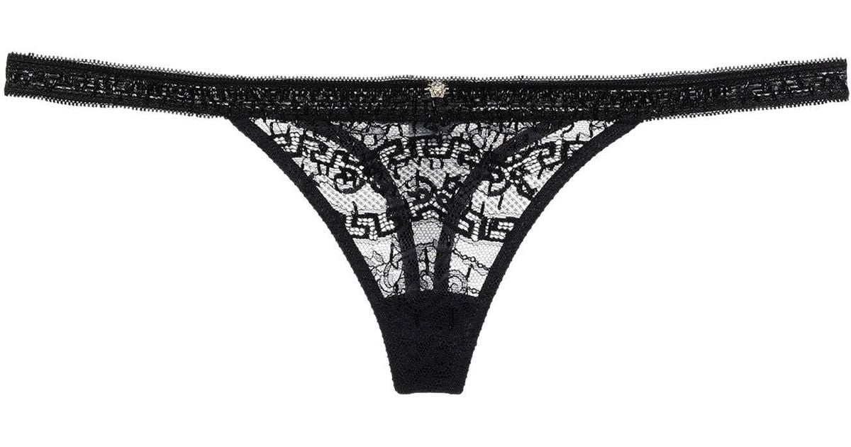 Versace Lace G-string in Black - Lyst
