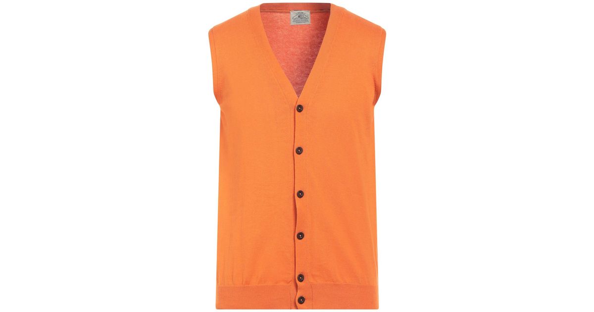 M.Q.J. Cardigan Cotton in Orange for Men | Lyst