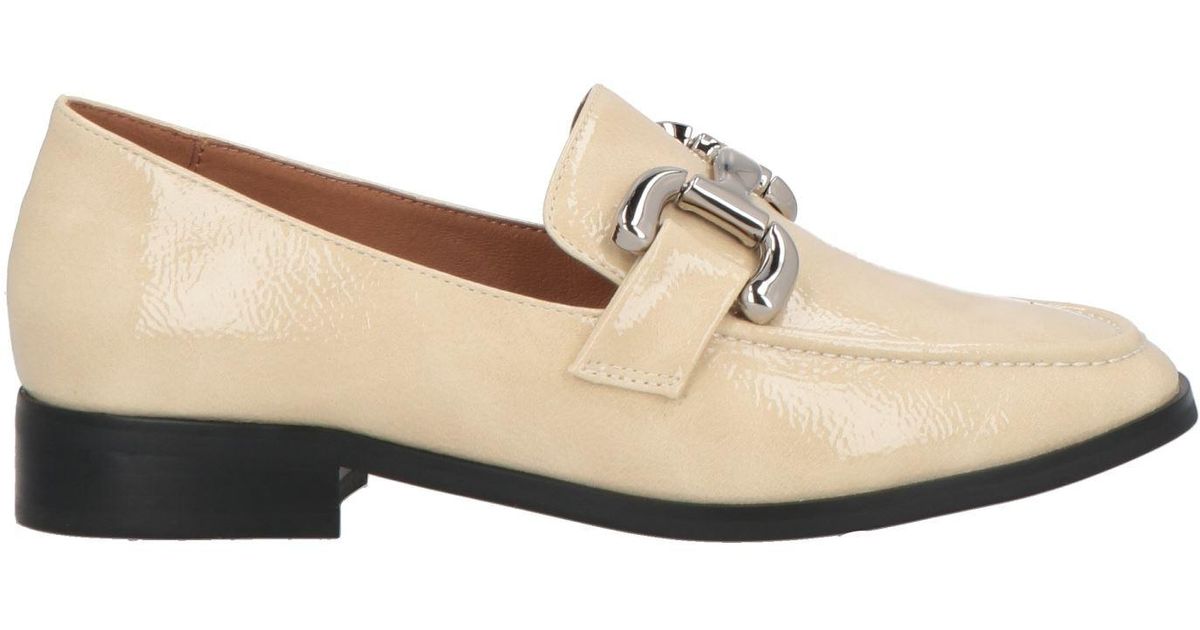Bibi Lou Cream Loafers Synthetic Fibers In Natural Lyst