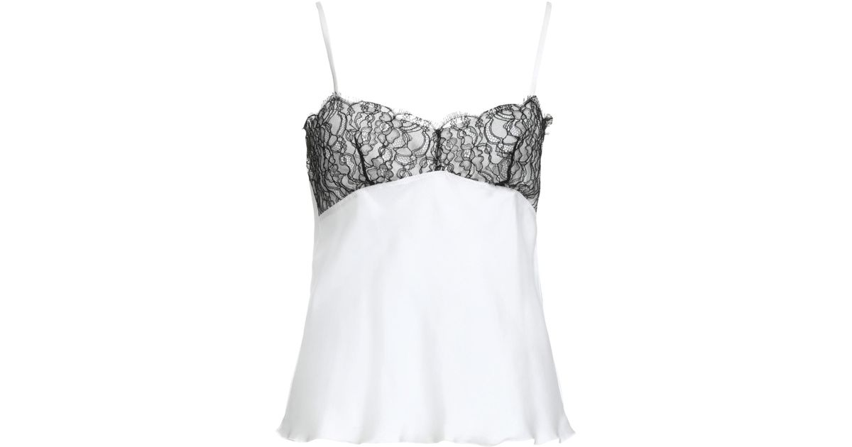Sandro Top Silk, Polyamide, Cotton in White | Lyst UK
