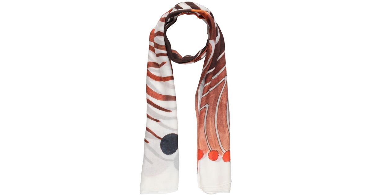 Chloé Ivory Scarf Modal, Cashmere in Red | Lyst