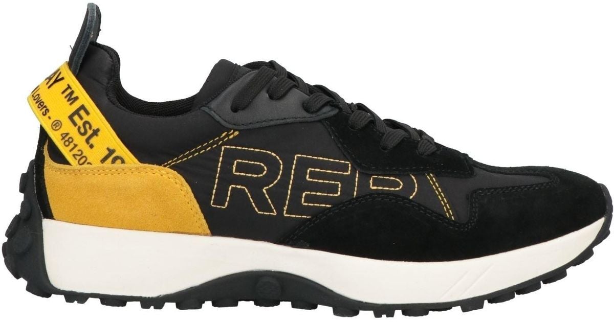 Replay Leather Trainers in Black for Men | Lyst