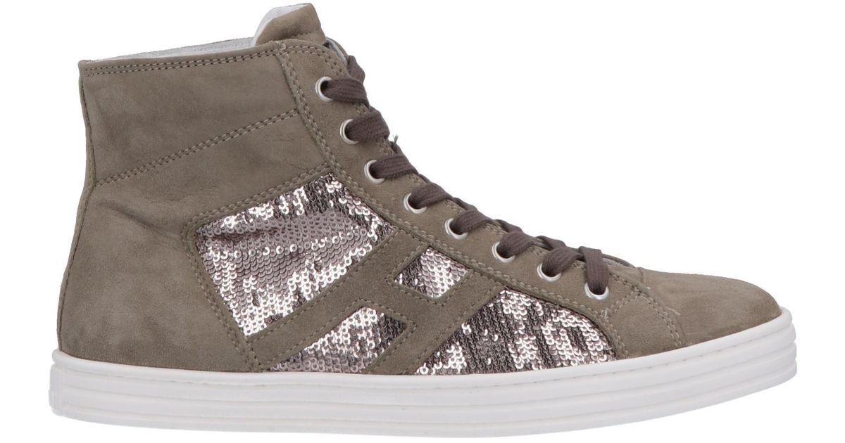 Hogan Rebel Leather High-tops & Sneakers in Military Green (Brown) - Lyst