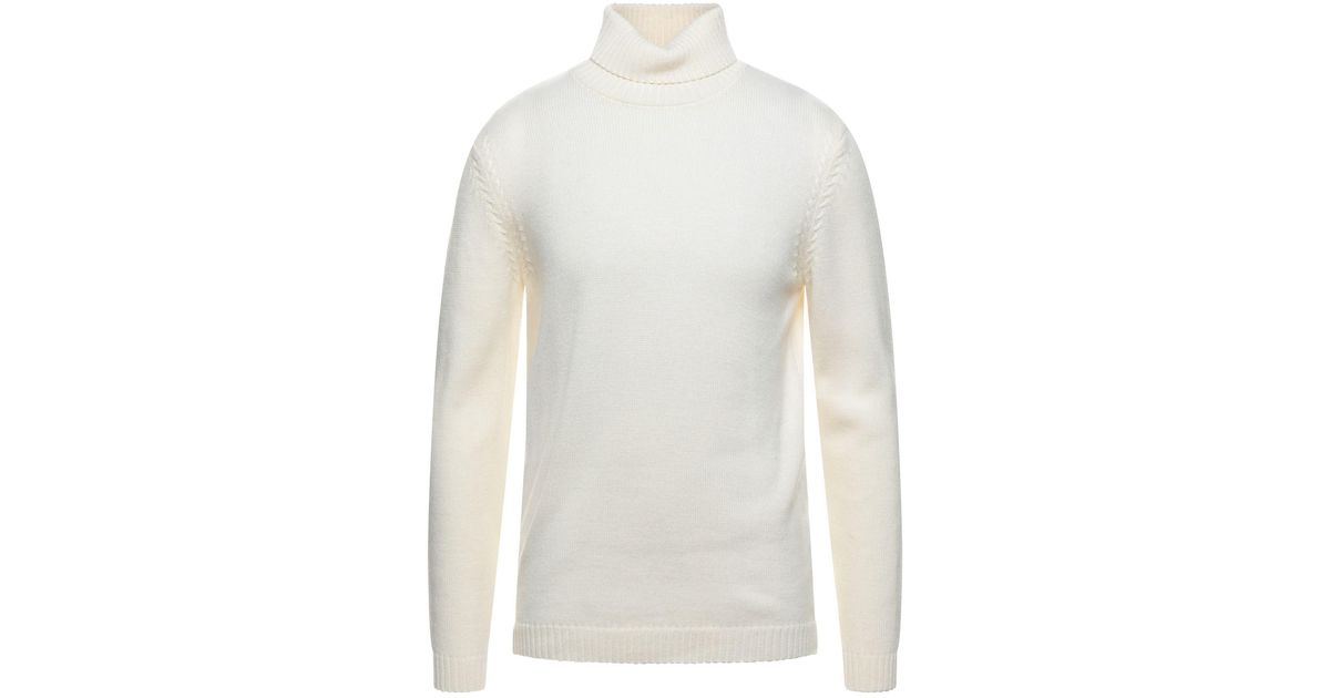 Diktat Ivory Turtleneck Wool, Acrylic in White for Men | Lyst