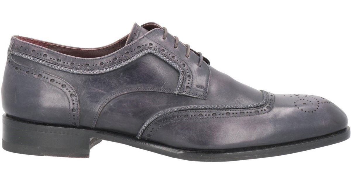 Zilli Charcoal Lace-Up Shoes Soft Leather in Gray for Men | Lyst