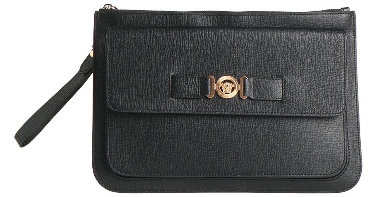 Versace Handbag Goat Skin in Black | Lyst