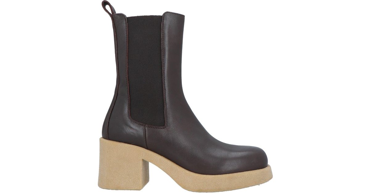 OA non-fashion Dark Ankle Boots Calfskin in Brown | Lyst