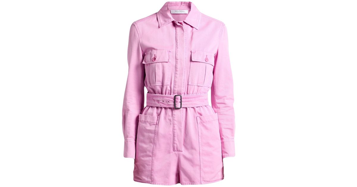 Max Mara Sfilata Playsuit Cotton in Pink | Lyst