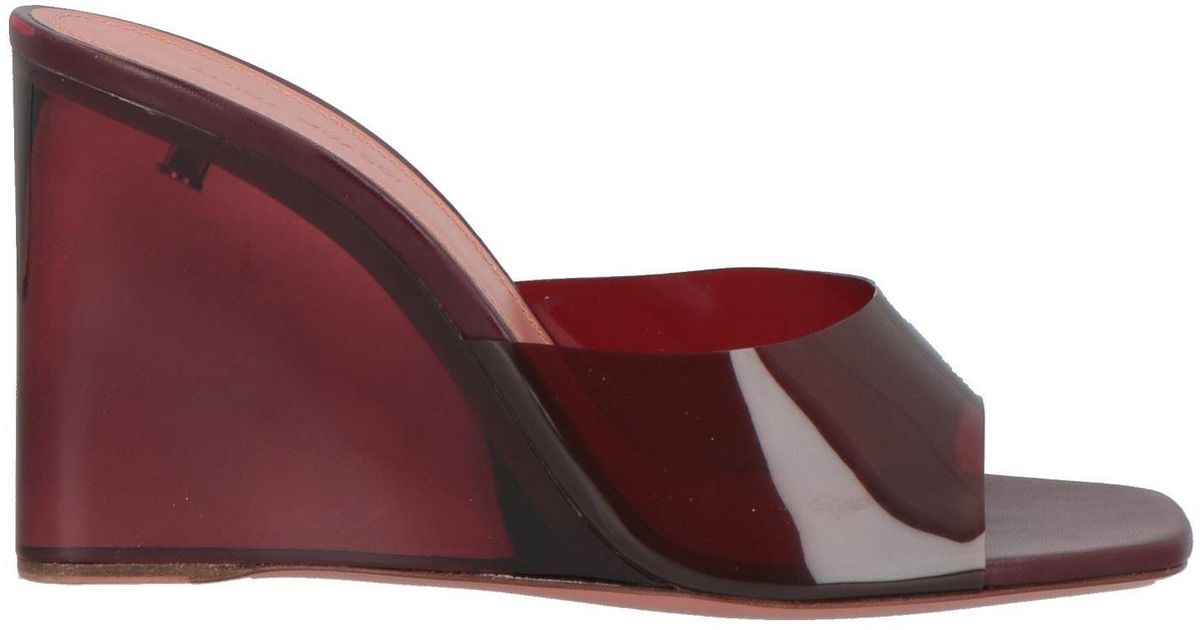AMINA MUADDI Burgundy Sandals Pvc in Purple | Lyst
