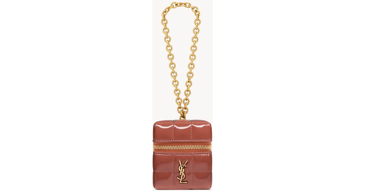 Saint Laurent Cassandre Matelassé Carré Mini Cube in White | Lyst