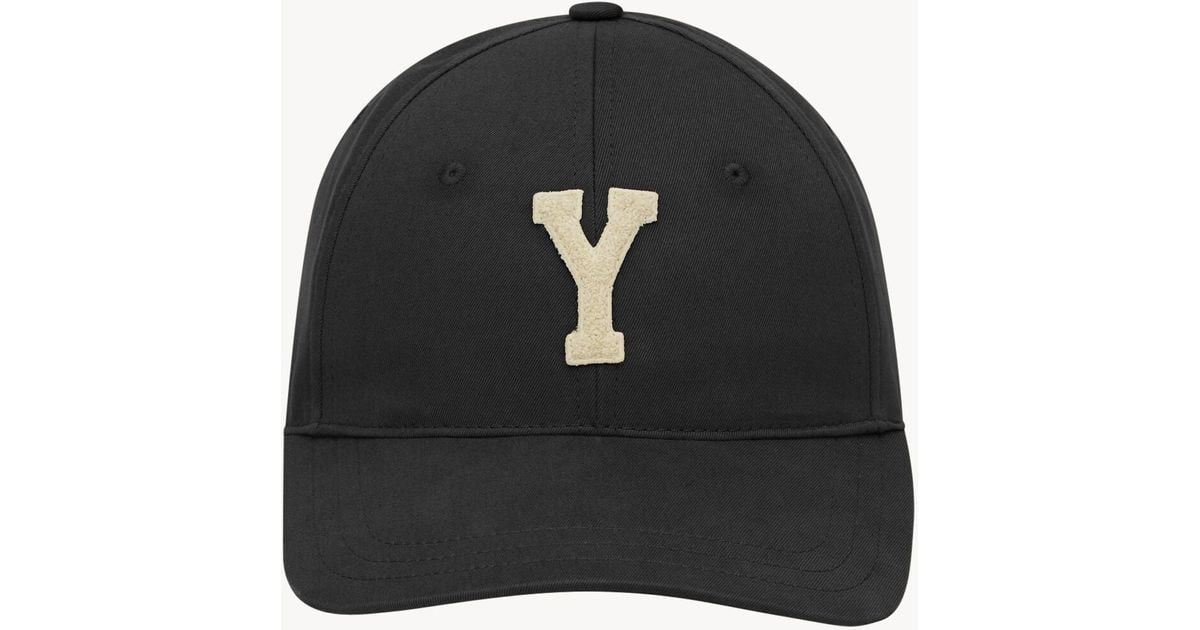 Saint Laurent Y Varsity Cap in Black | Lyst