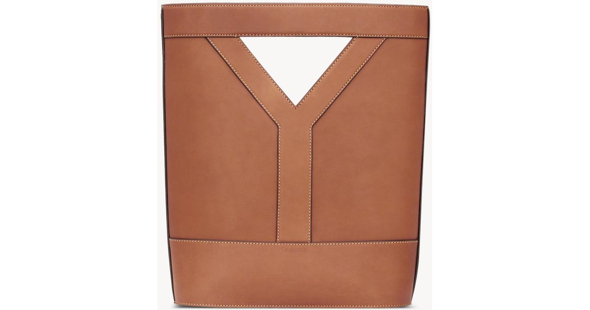 Saint Laurent Y Small Bucket in Brown | Lyst