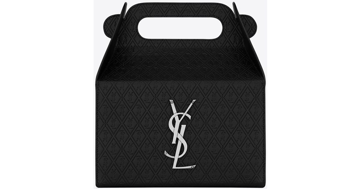 Saint Laurent Take-away Box In Leather in Black for Men | Lyst Australia