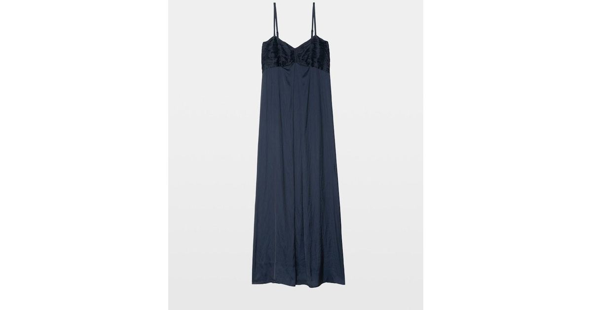 Zadig & Voltaire Rippie Satin Dress in Blue | Lyst