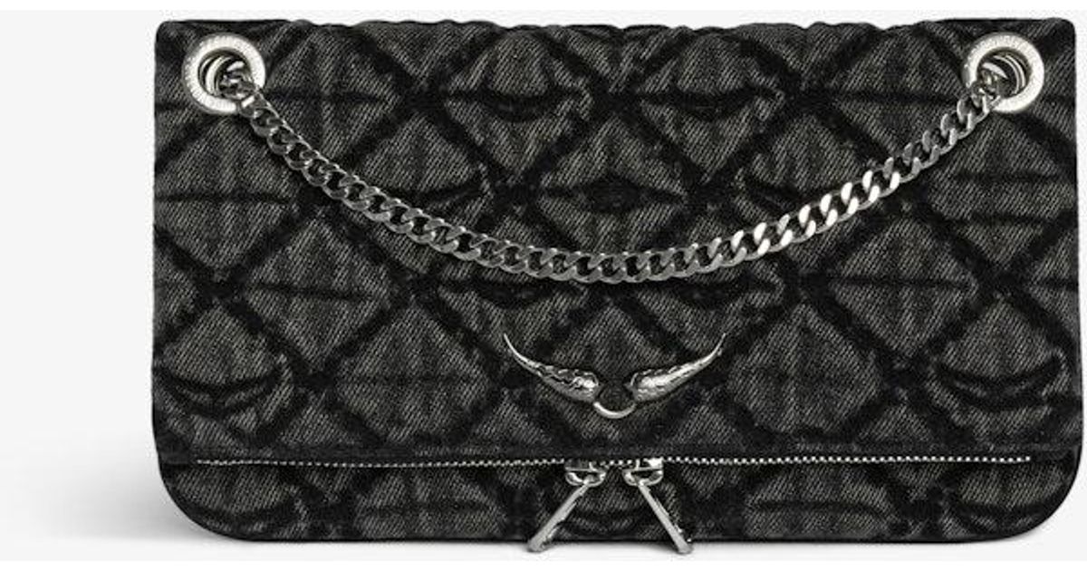 Zadig & Voltaire Rock Ii Monogram Clutch in Black | Lyst