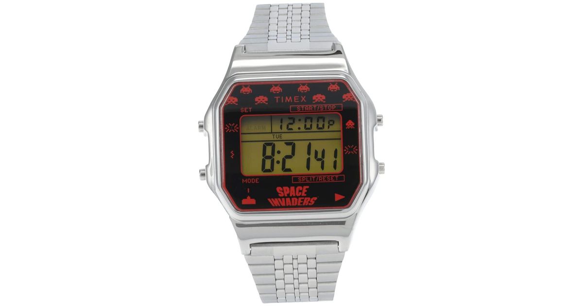Timex Synthetic 34 Mm T80 X Space Invaders Stainless Steel Bracelet ...