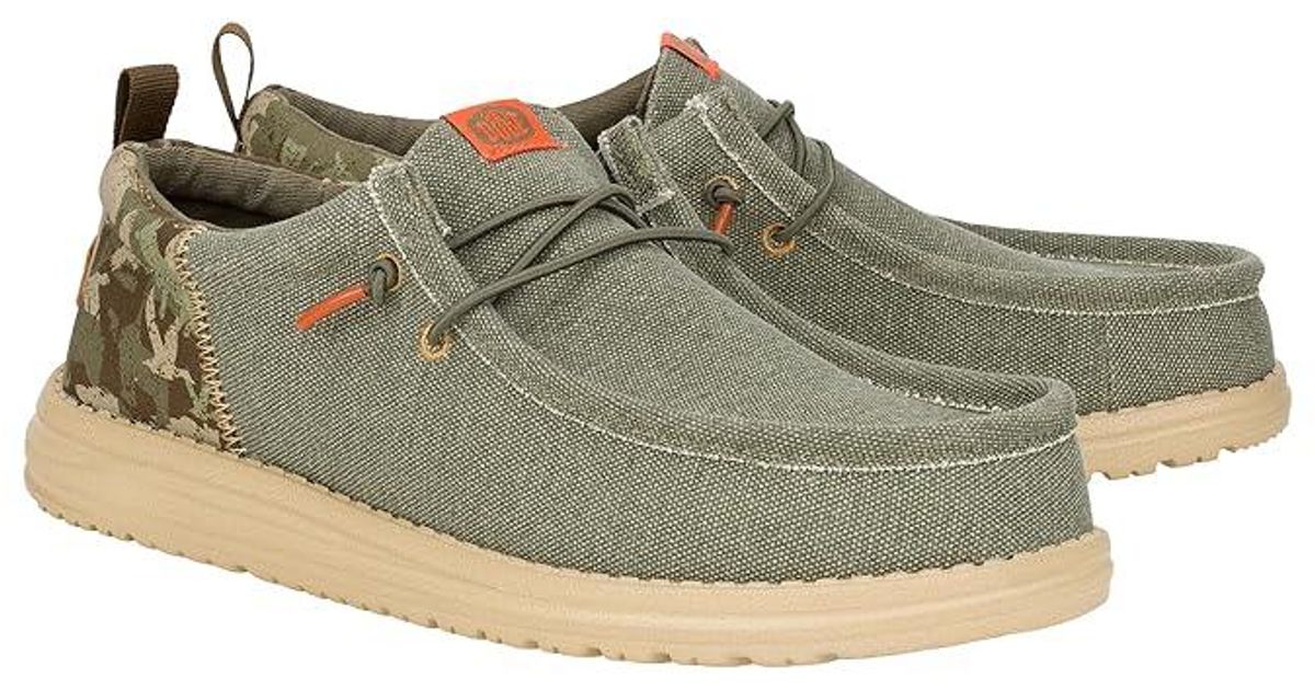 HeyDude Wally Funk Hunt Camo (Camo) Lace-Up Boots in Black for Men | Lyst