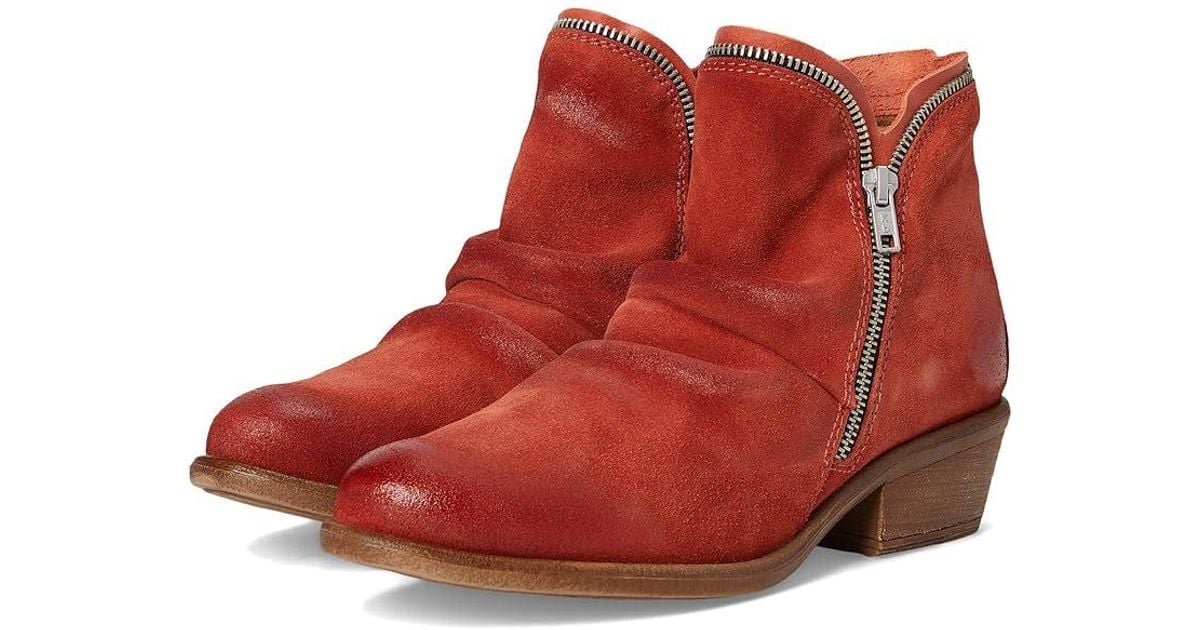 Miz Mooz Handcrafted Leather Camile Ankle Boots in Red | Lyst