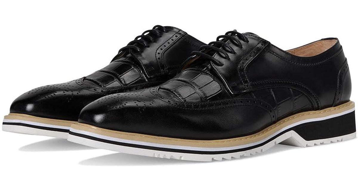 Stacy Adams Beaumont Wing Tip Lace-Up Lace Up Wing Tip Shoes, Leather ...
