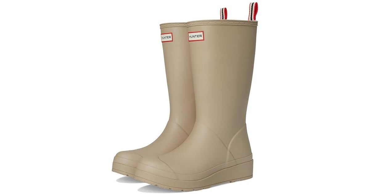 HUNTER Play Tall Boot Rain Boots, Rubber in Black | Lyst