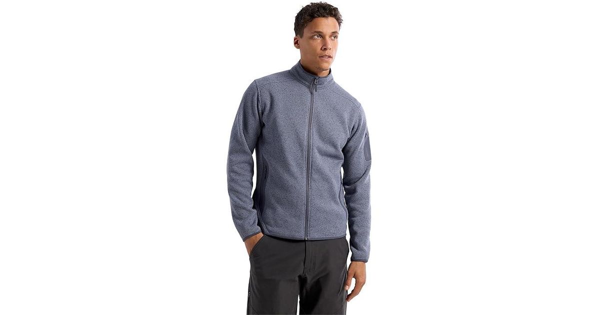 Arc'teryx Full-Zip Fleece Cardigan Jacket in Black for Men | Lyst