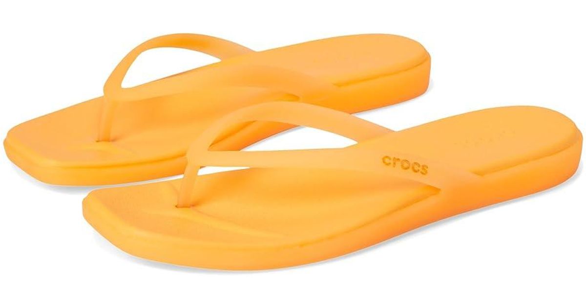 Crocs™ Miami Flip Flops Sandals, Synthetic in Yellow | Lyst