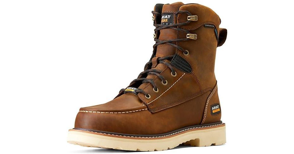 Ariat Rebar Lift 8 Waterproof Composite Toe Work Boots (Distressed ...