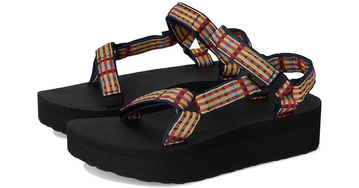 Teva Flatform Sandals 7 B in Black | Lyst