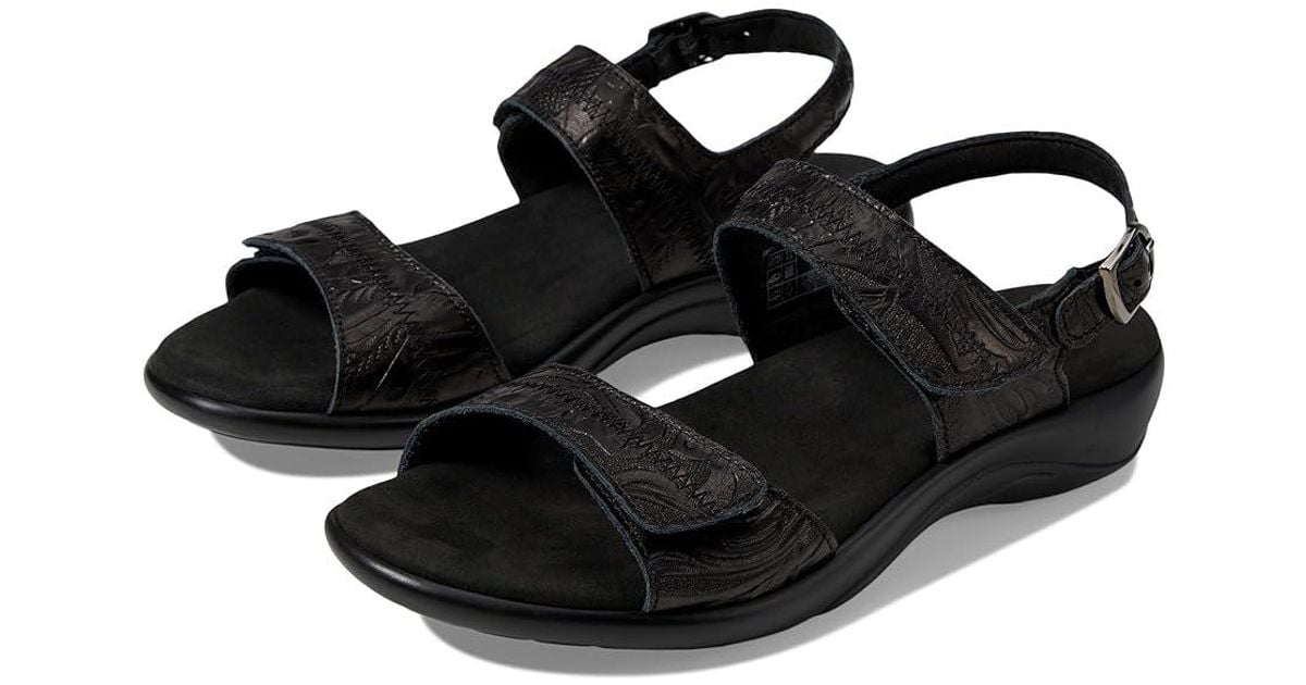 SAS Nudu Adjustable Comfort Sandal ( Larse) Shoes in Black | Lyst