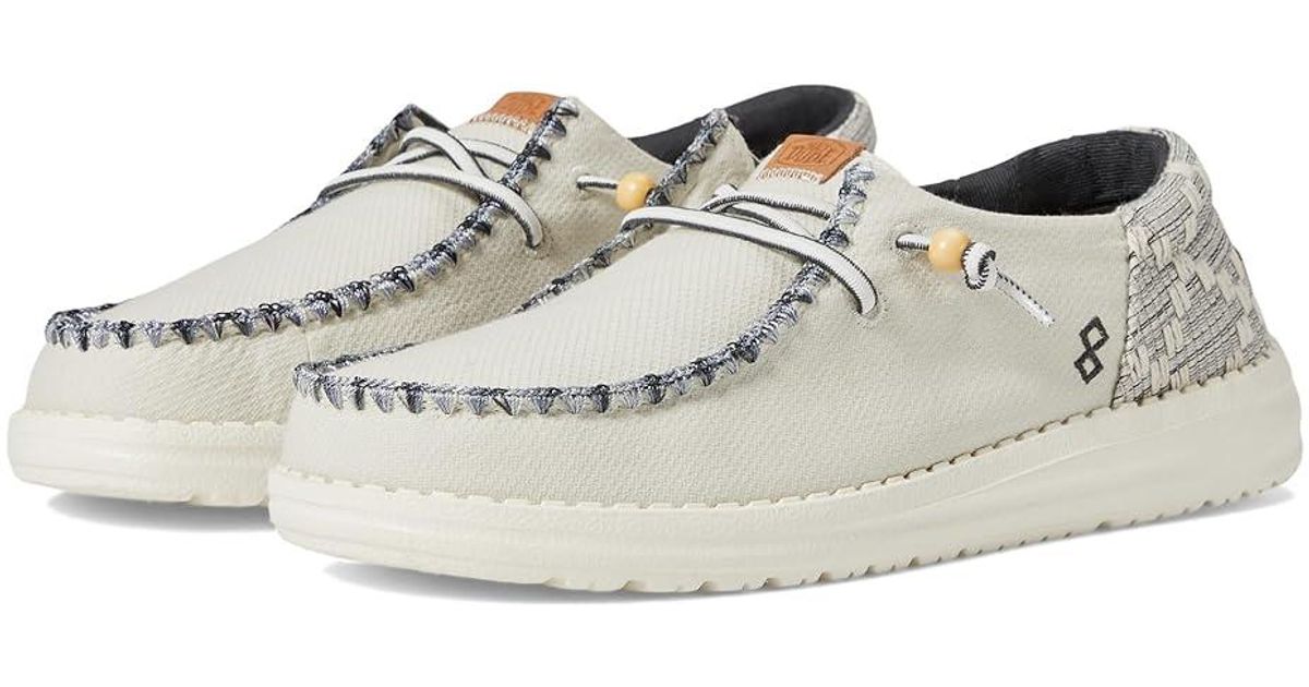 HeyDude Wendy Funk Jacquard () Shoes in White | Lyst