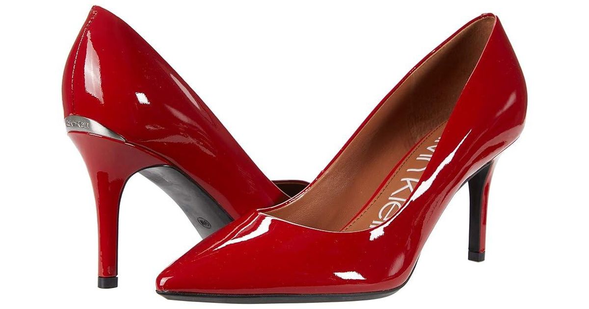 Calvin Klein Gayle Pump High Heels 1 in Red | Lyst