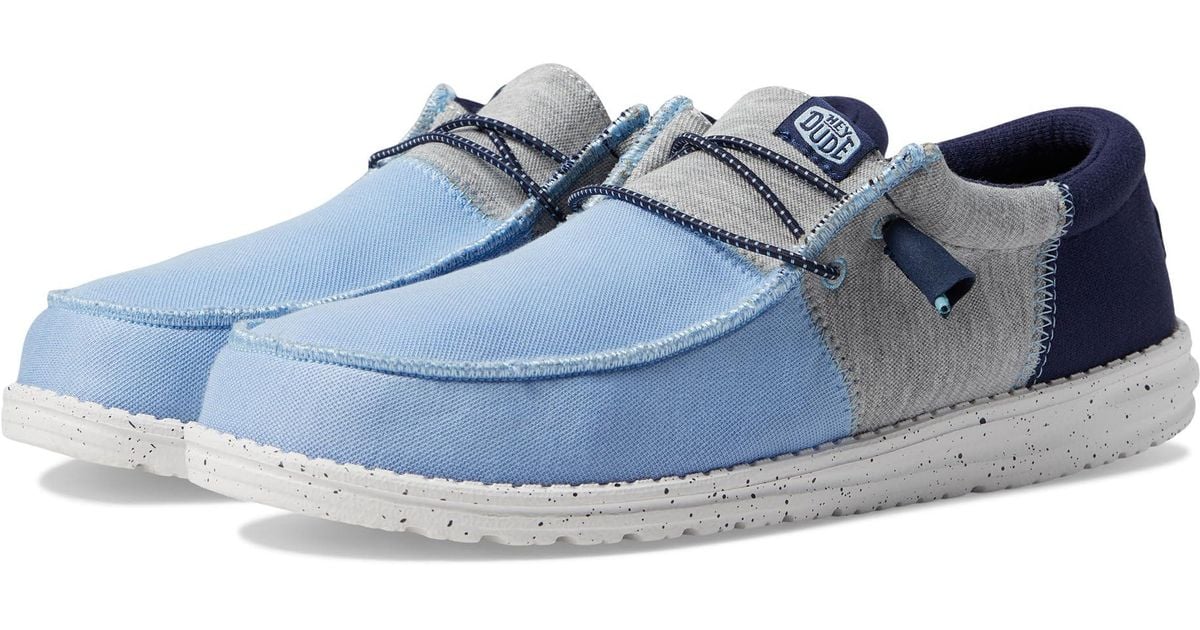Hey Dude Wally Tri-varsity Slip-on Casual Shoes in Blue for Men | Lyst