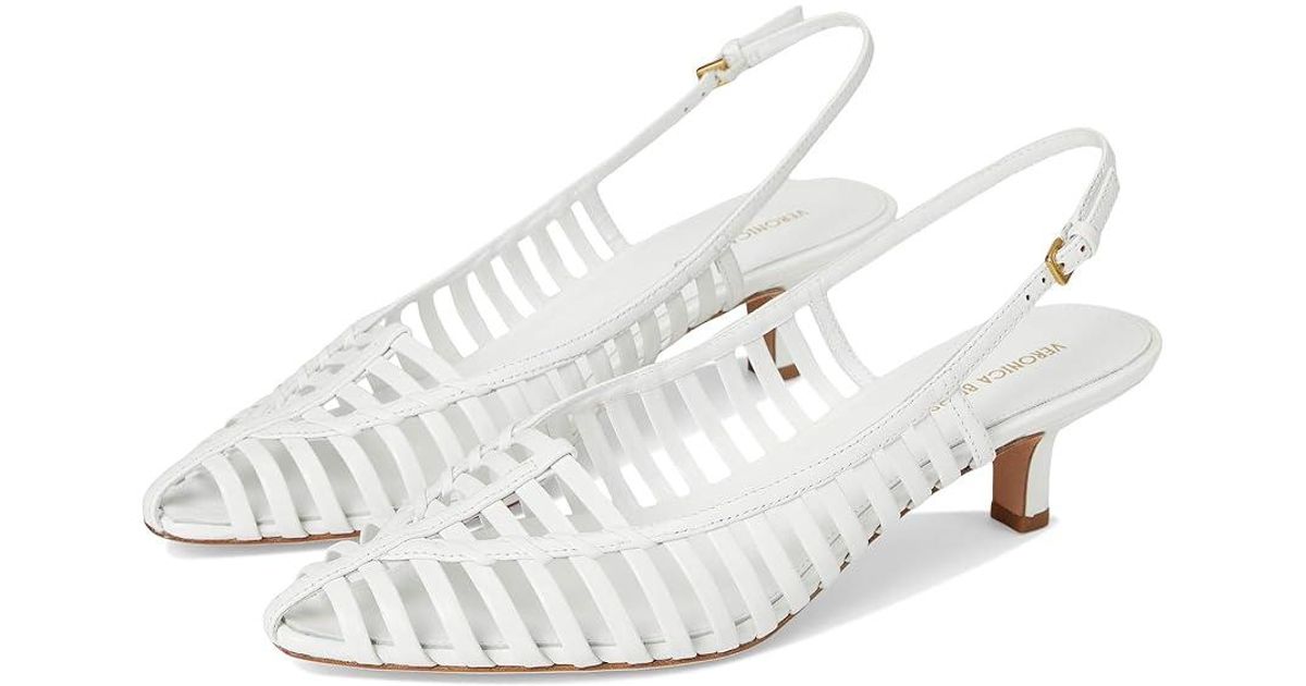 Veronica Beard Britte Wedge Shoes in White | Lyst