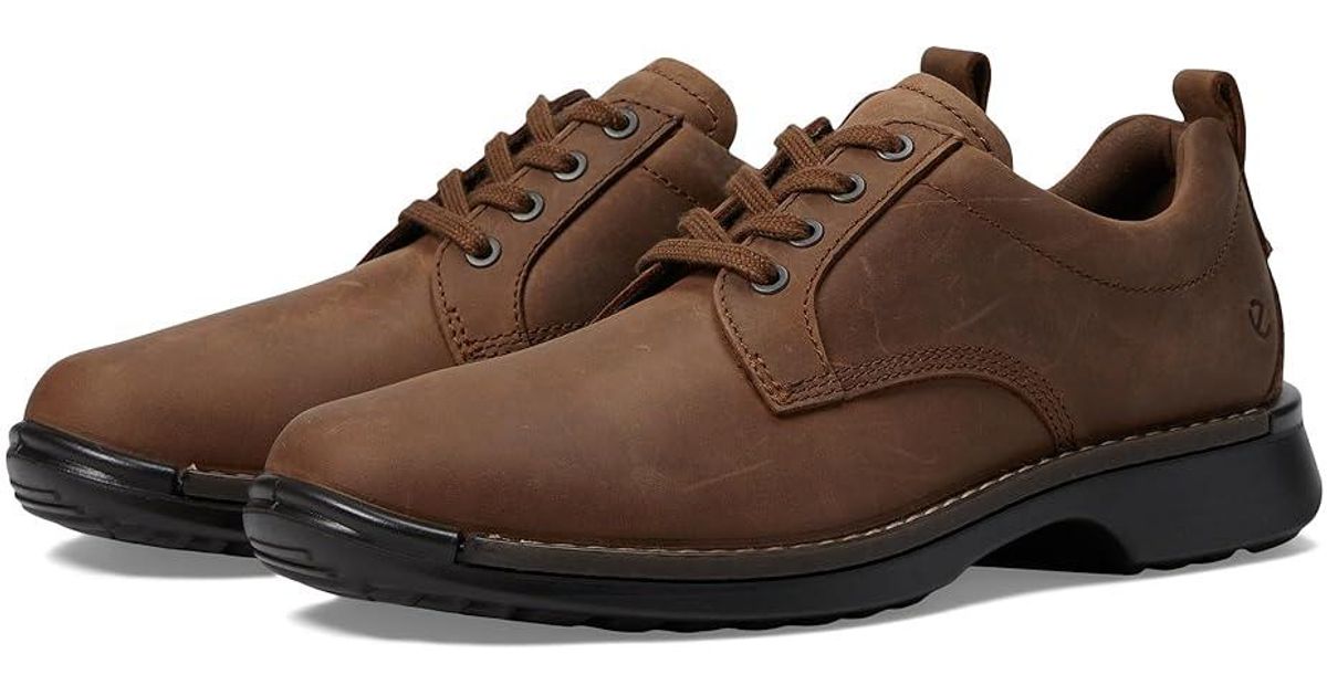 Ecco Fusion Plain Toe Tie (Cocoa) Shoes in Brown for Men | Lyst