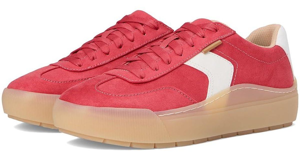 Dr. Scholls Time Win Lace-Up Shoes, Canvas/Rubber in Red | Lyst